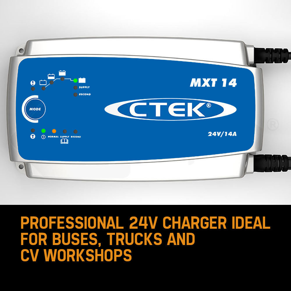 CTEK MXT14 24V 14A Smart Battery Charger 14Amp Bus Truck CV 8 Stage Wo